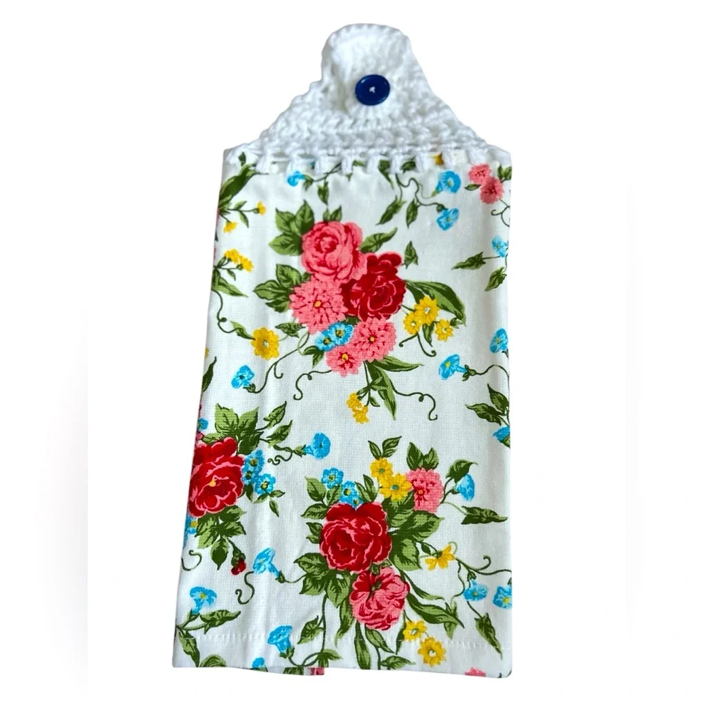 Hand Crafted | Kitchen | Hand Crafted Colorful Floral Crochet Top ...